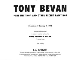 Tony Bevan: The Meeting and Other Recent Paintings
