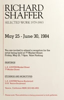 Richard Shaffer: Selected Work: 1979 - 83